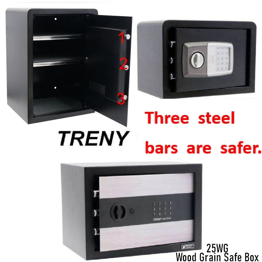 TRENY Personal / Home / Office Safe Digital Safety Box Security Box to Keep Cash. peti simpanan ...