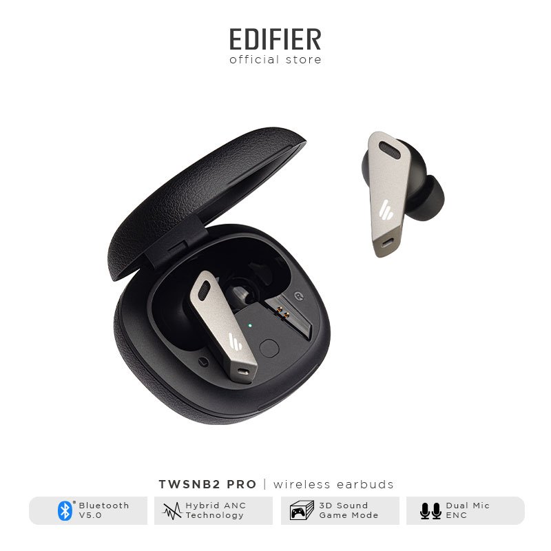 Edifier [IAT] TWS NB2 PRO BLACK - Active Noise Cancellation True Wireless Bluetooth Earphones ...