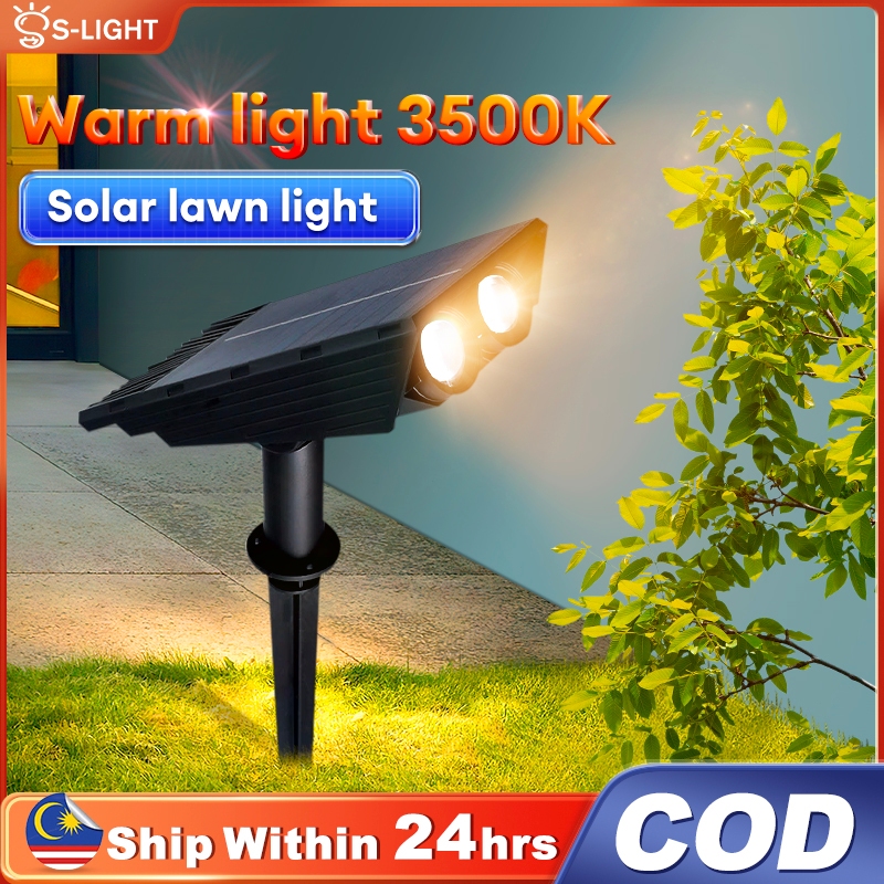 Solar Lamp Outdoor Lawn Lamp Garden Lamp Ground Plug 7 LED Solar Spot ...