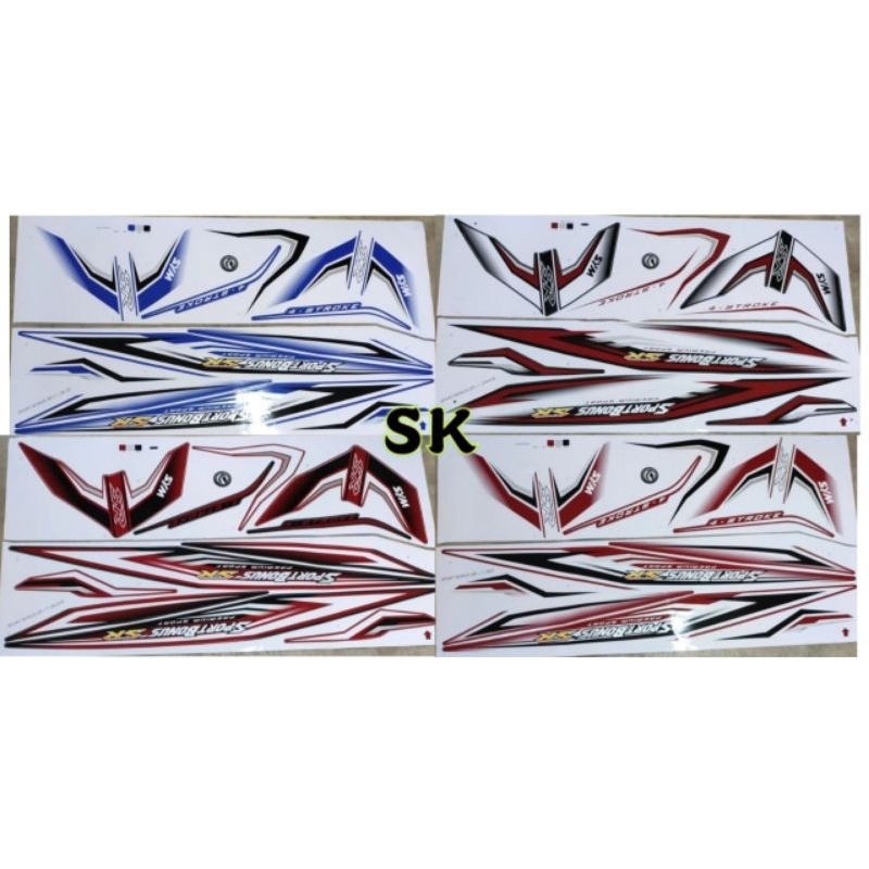 SYM SPORT BONUS SR (1) STRIPE BODY STICKER STIKER (READY STOCK ...