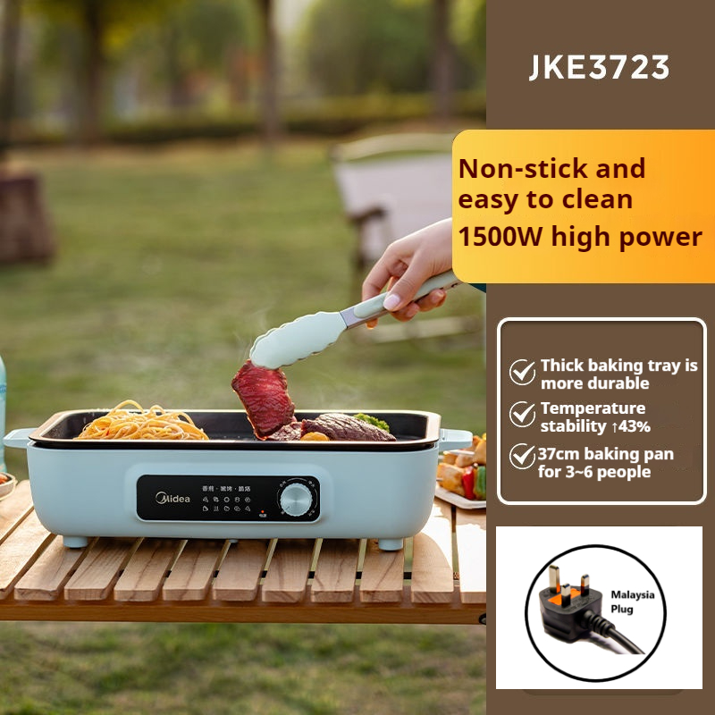 Electric Barbecue Pot for Home, Multi-Function Grill for Meat and Fish ...