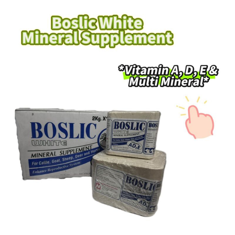 Boslic White Mineral block,lembu, kambing, Cattle, Goat, Sheep, Deer ...