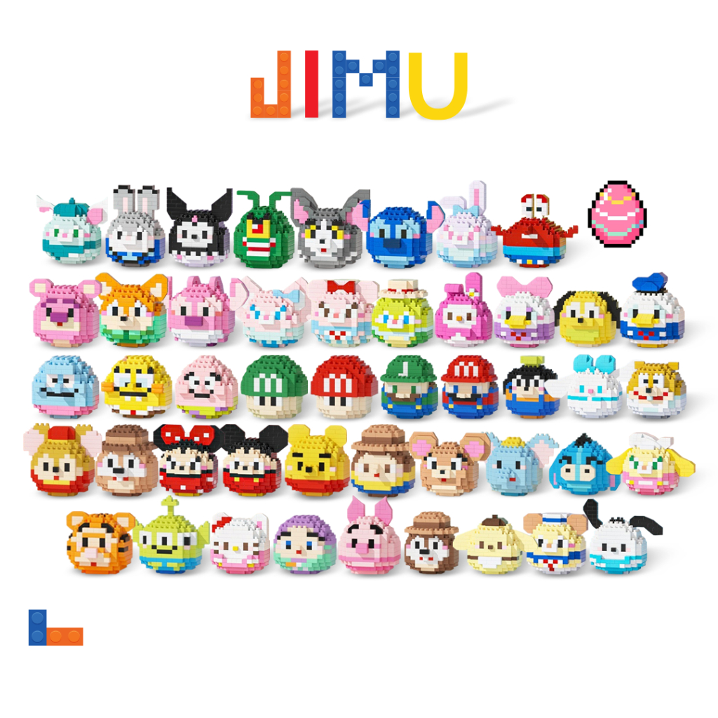 JIMU Damo Egg Series Cartoon DIY Damo Egg Building Block Nano Block ...