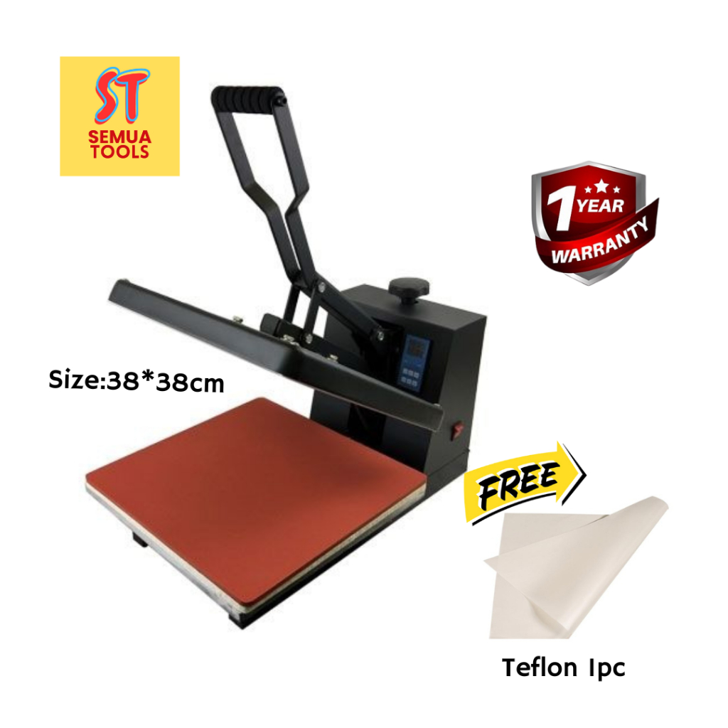 Heat Press Machine (38x38) / Heat Press Baju / Heat Press Manik / Mesin ...