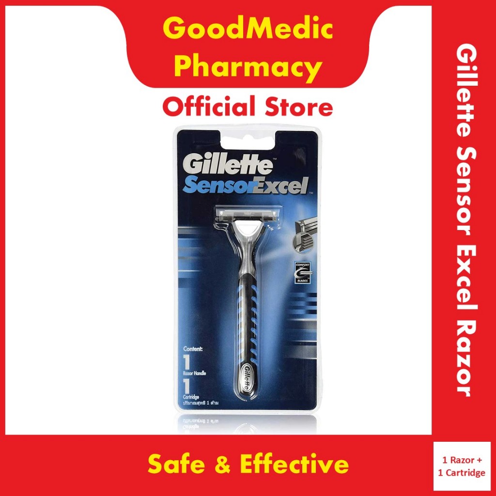 Gillette Sensor Excel Razor (1 Razor + 1 Cartridge) | Shopee Malaysia