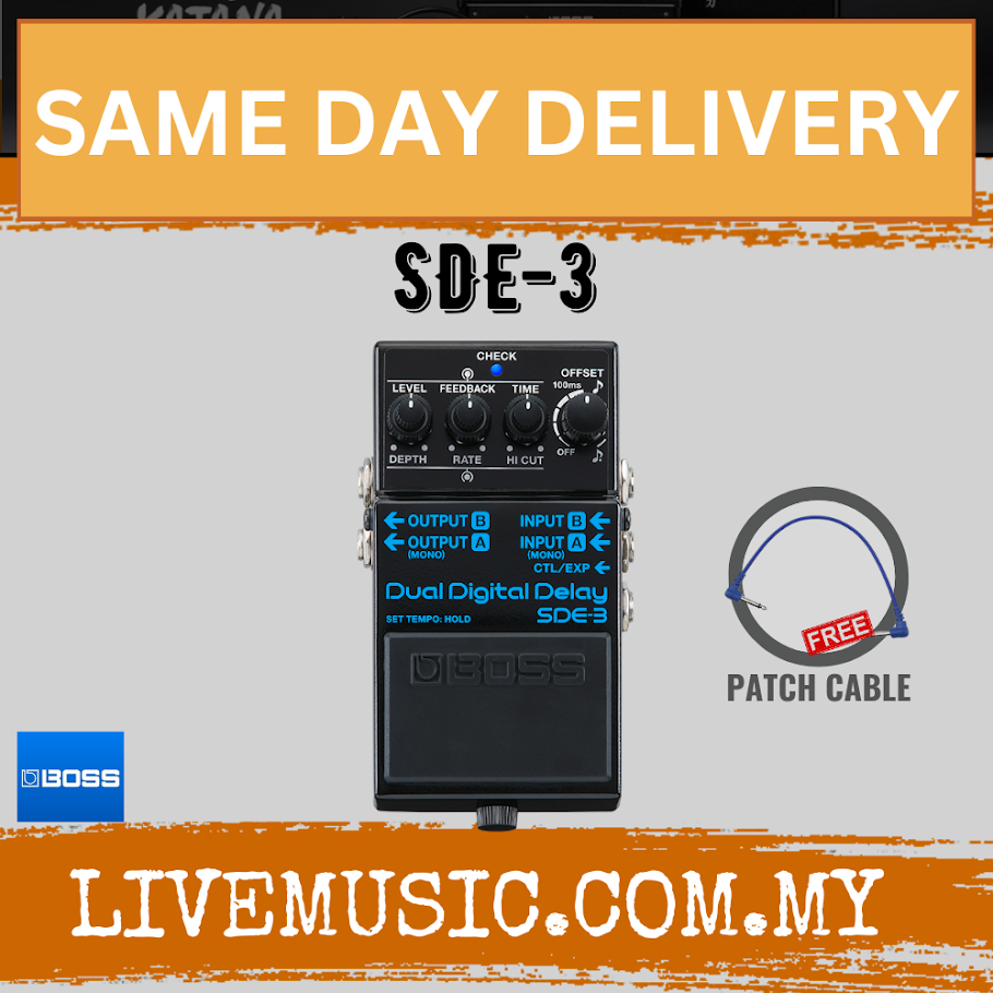 Boss SDE-3 Dual Digital Delay Pedal ( SDE3 SDE 3 ) | Shopee Malaysia