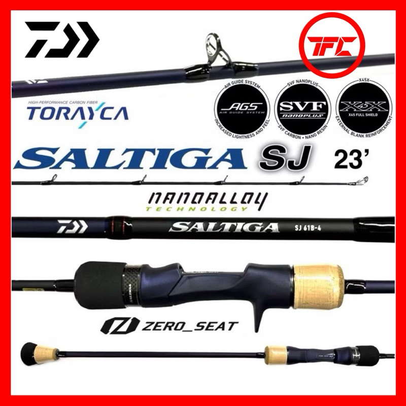 2023 DAIWA SALTIGA SJ 23’ Slow Jigging Fishing Rod SW Saltwater Jig Toray Japan Carbon AGS Fall ...