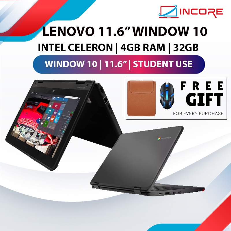 Lenovo Windows Laptop 11.6" Touch Screen - Intel Celeron / 4GB / 32GB ...