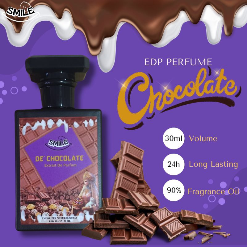 SMILE EDP Perfume Chocolate Edition 80%-90% Pati Long Lasting 30ml ...