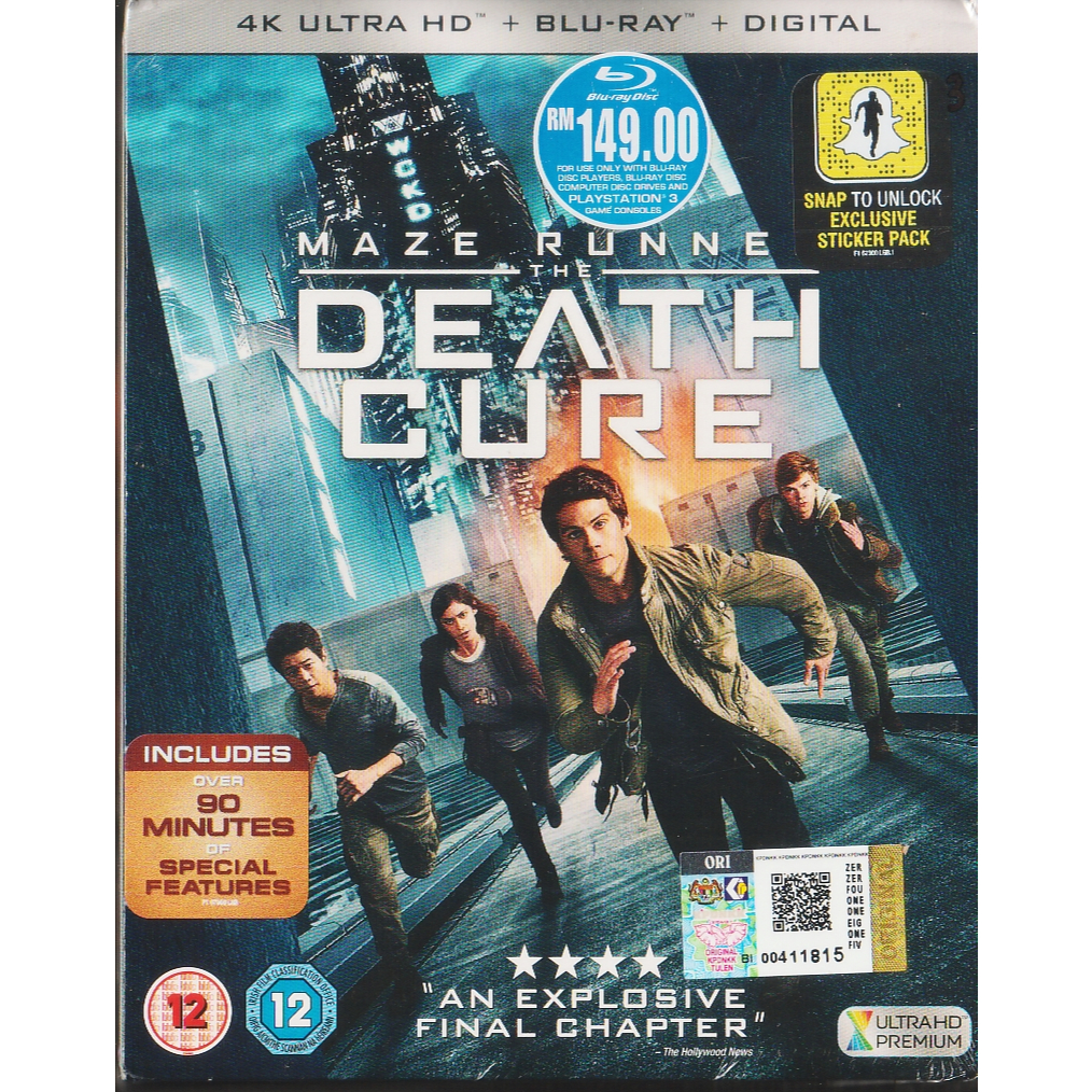 4K BLURAY : MAZE RUNNER THE DEATH CURE ( ORIGINAL 4K + NORMAL BLURAY ) | Shopee Malaysia
