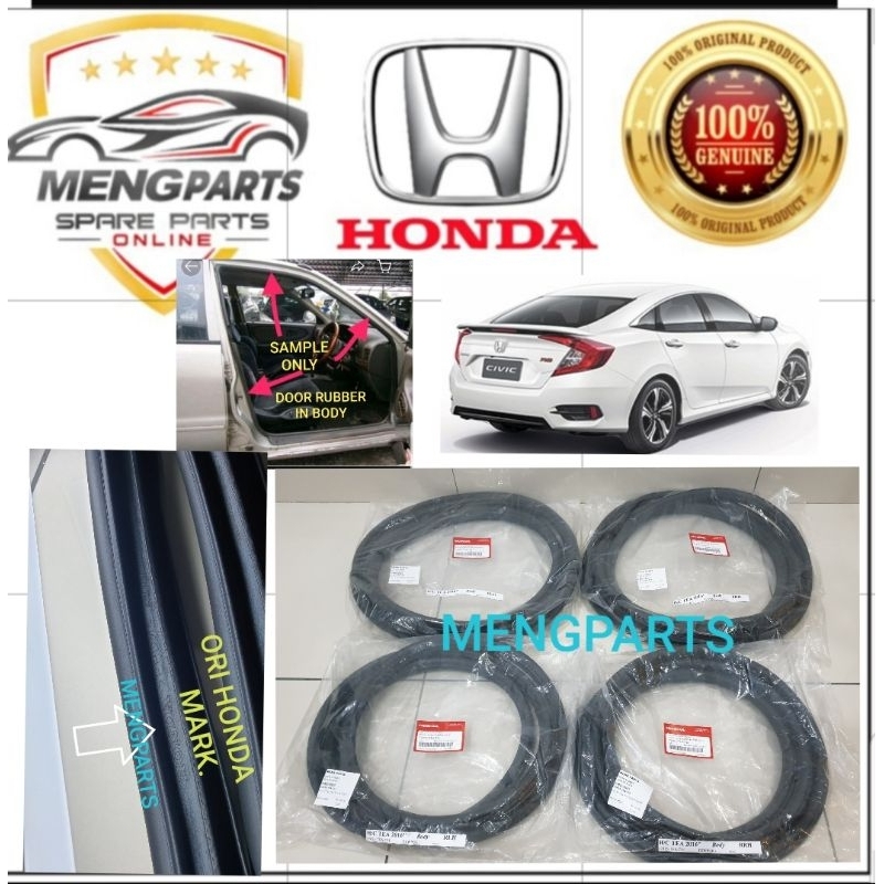 ORIGINAL HONDA CIVIC FC FK TEA TBA DOOR RUBBER * IN BODY * 72315-TEA ...