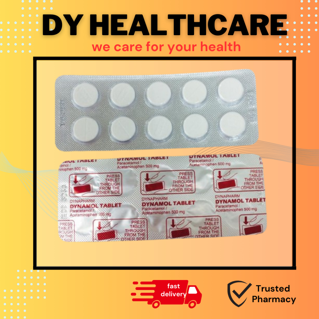 Dyna Dynamol Tablet - Paracetamol 500mg - (Exp Aug 2028) | Shopee Malaysia