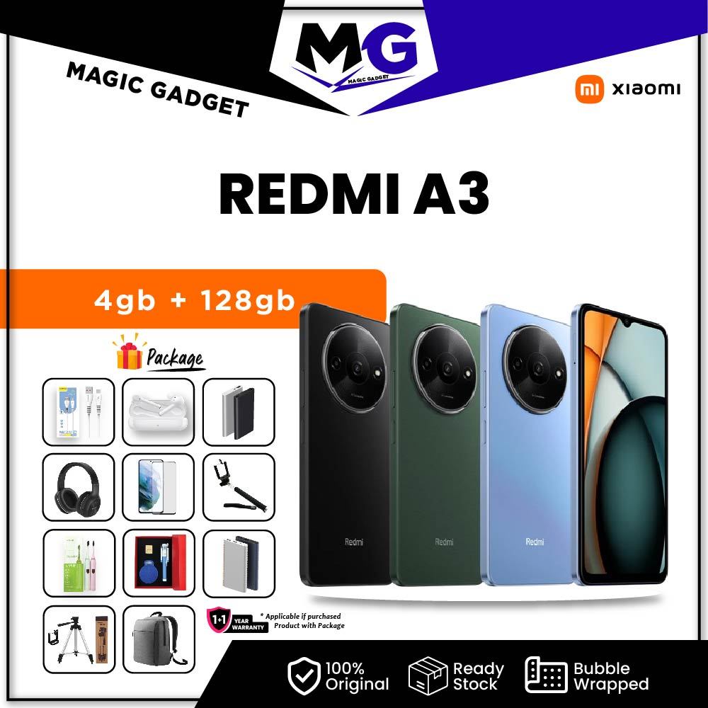 REDMI A3 [3GB RAM 64GB ROM] [8(4+4)GB RAM 128GB ROM] - Original XIAOMI ...