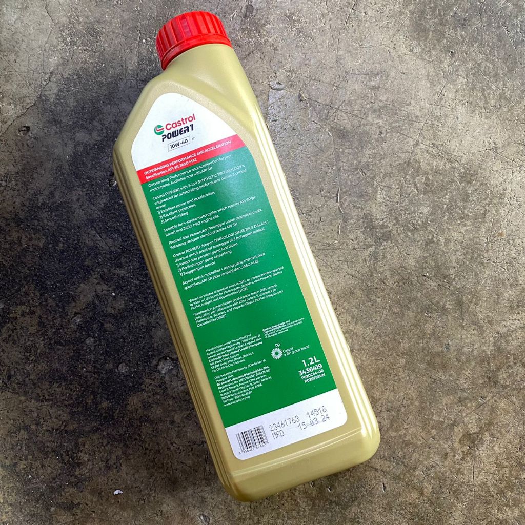 CASTROL POWER1 1.2LITRE FOR RS150 ENGINE OIL 10w40 SEMI SYNTHETIC ...