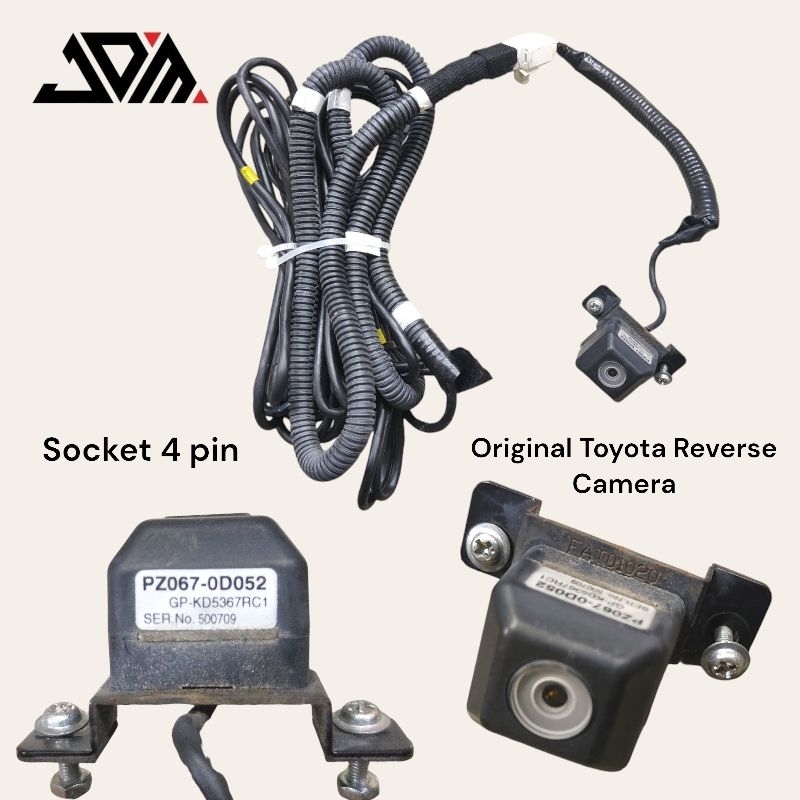 Toyota Original Reverse Camera 4 Pin With Wire Socket 🔥 READY STOCK 🔥 ...