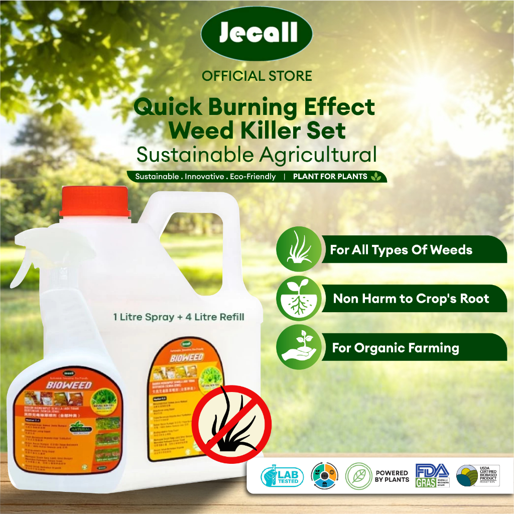 Jecall-Bio Bioweed Value Package / 1L Spray + 4L Refill / Natural ...