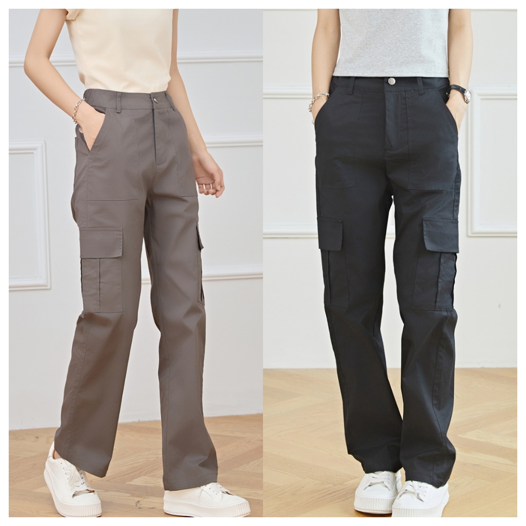Eyouth 10164 women cargo pants long pants for wowan | Shopee Malaysia