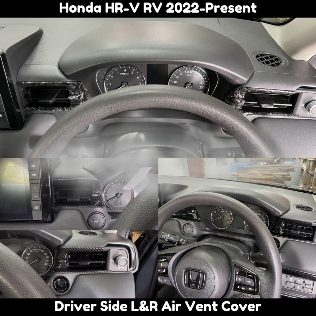 Honda HRV HR-V RV 2022-2025+ Forged Carbon Trim&Glossy Black Driver ...