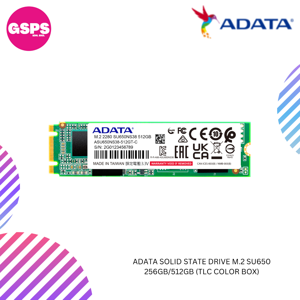 ADATA Solid State Drive M.2 SU650 256GB/512GB Solid State Drive(TLC ...