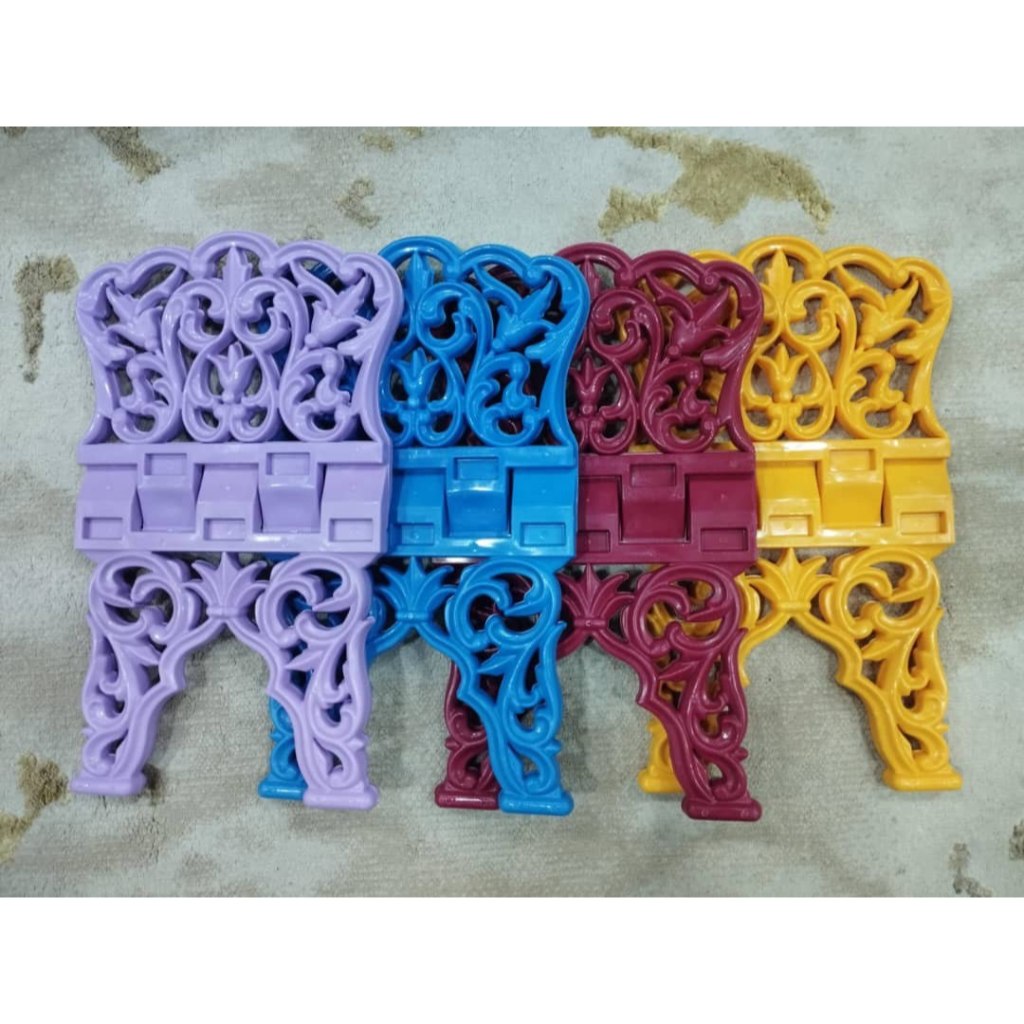 REHAL PLASTIK UKIR BUNGA REHAL MENGAJI IQRA AL QURAN REHAL KELAS KAFA ...