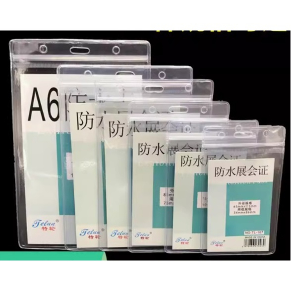*GOOD QUALITY+FAST SHIP* Waterproof Clear PVC Plastic Name Tag Badge ID ...
