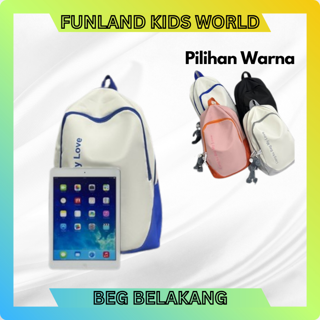 Beg sekolah pelajar kolej, berkapasiti besar, bergaya dan mengikut ...