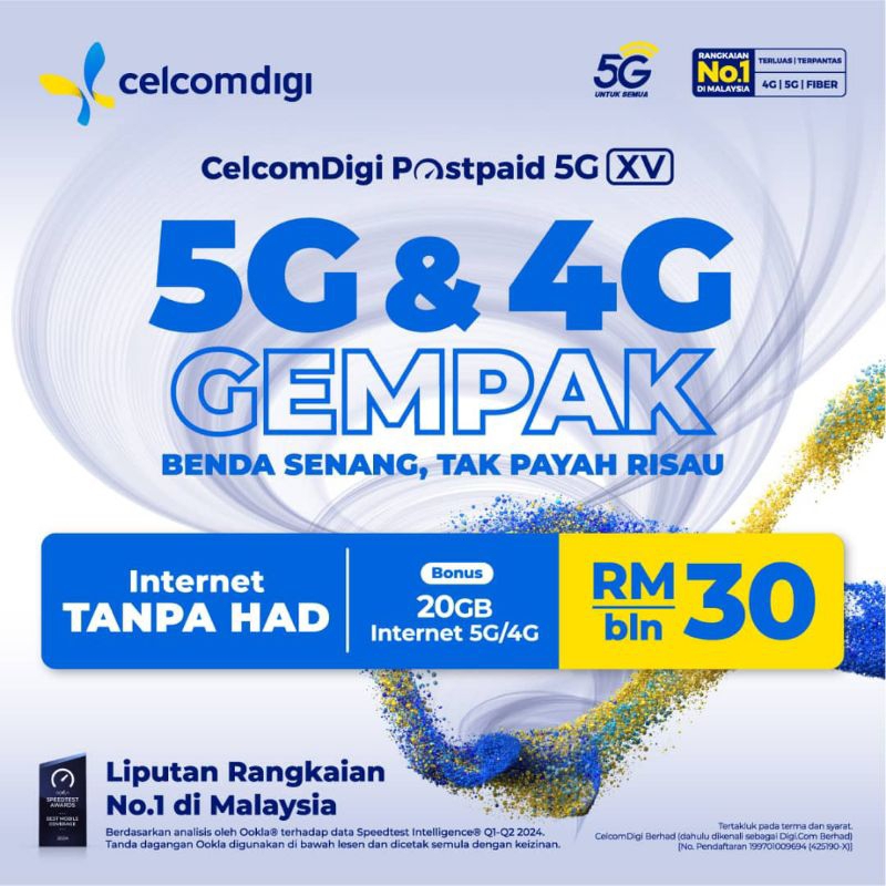 CELCOMDIGI POSTPAID 5G XV NEW PLAN - COVERAGE DIGI & CELCOM - KEKAL NOM ...
