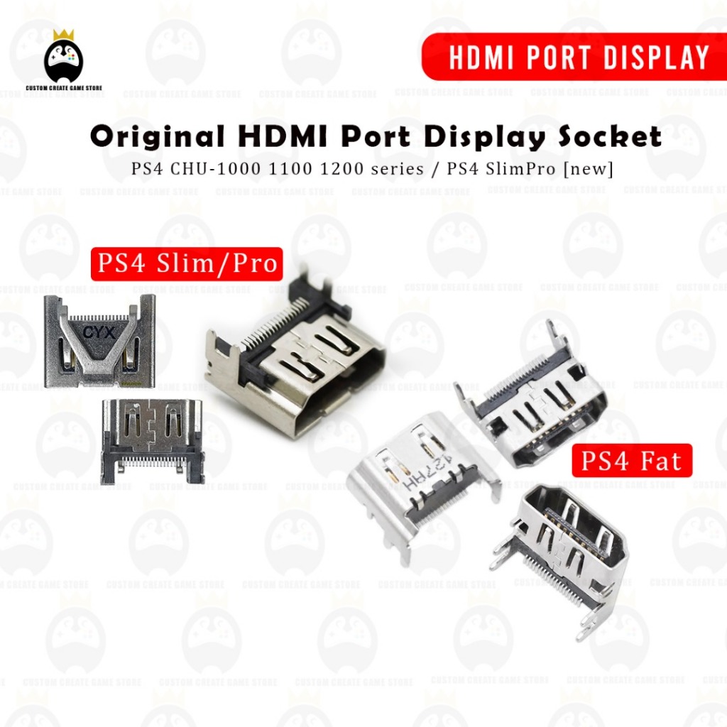 Original HDMI Port Display Socket Interface Connector Socket For PS4 ...