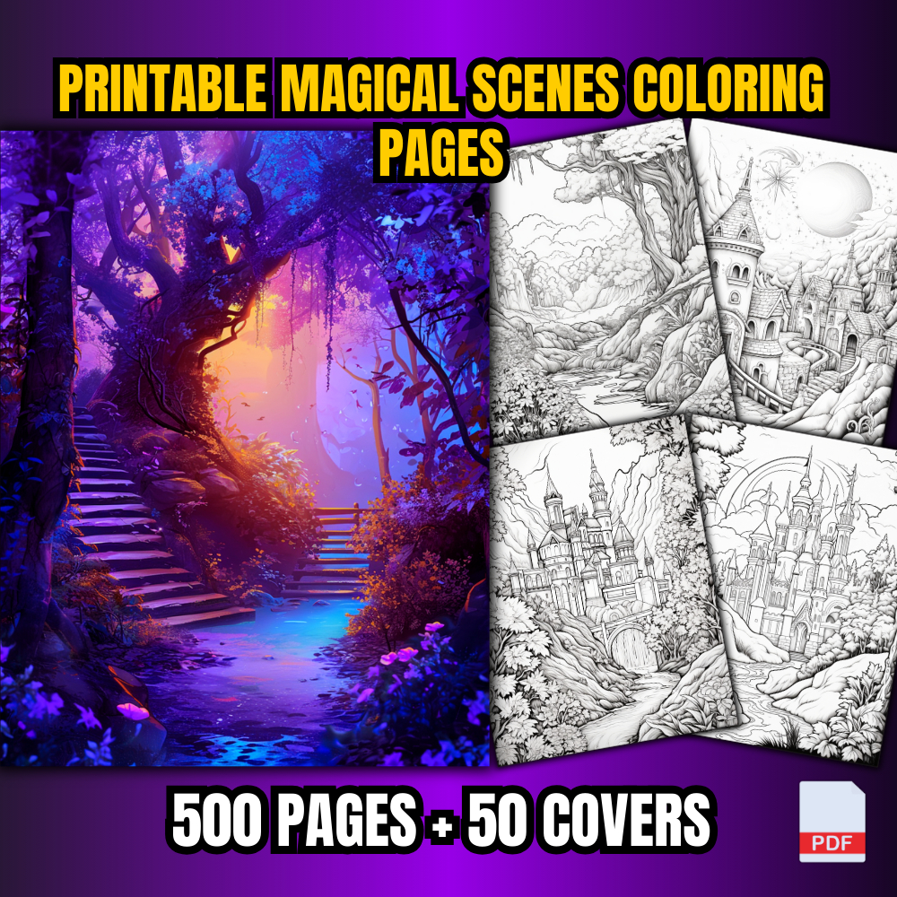 [PDF] 500 Printable Magical Scenes Coloring Pages | Shopee Malaysia