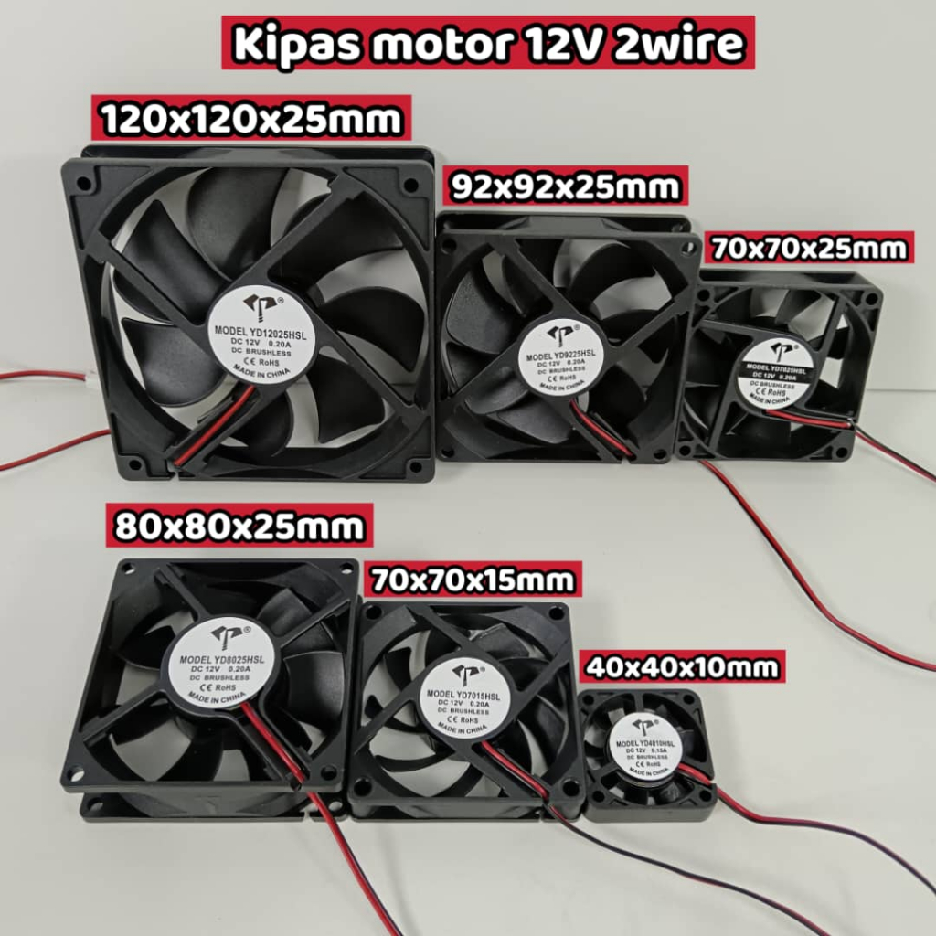 4/3/2wire pc computer cooler cooling square computer exhaust fan motor ...