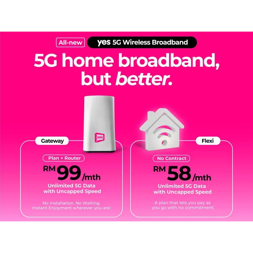 Simkad Postpaid YES Flexi 58 Broadband Plan | YES Gateway 99 Free Modem ...