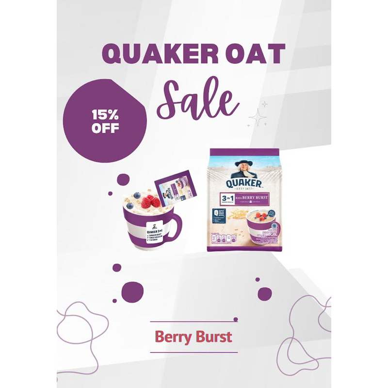 Quaker Oat Berry Burst 3 In 1 (Original) | Shopee Malaysia