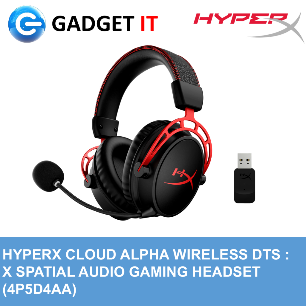 HYPERX CLOUD ALPHA WIRELESS DTS : X SPATIAL AUDIO GAMING HEADSET ( 4P5D4AA) | Shopee Malaysia