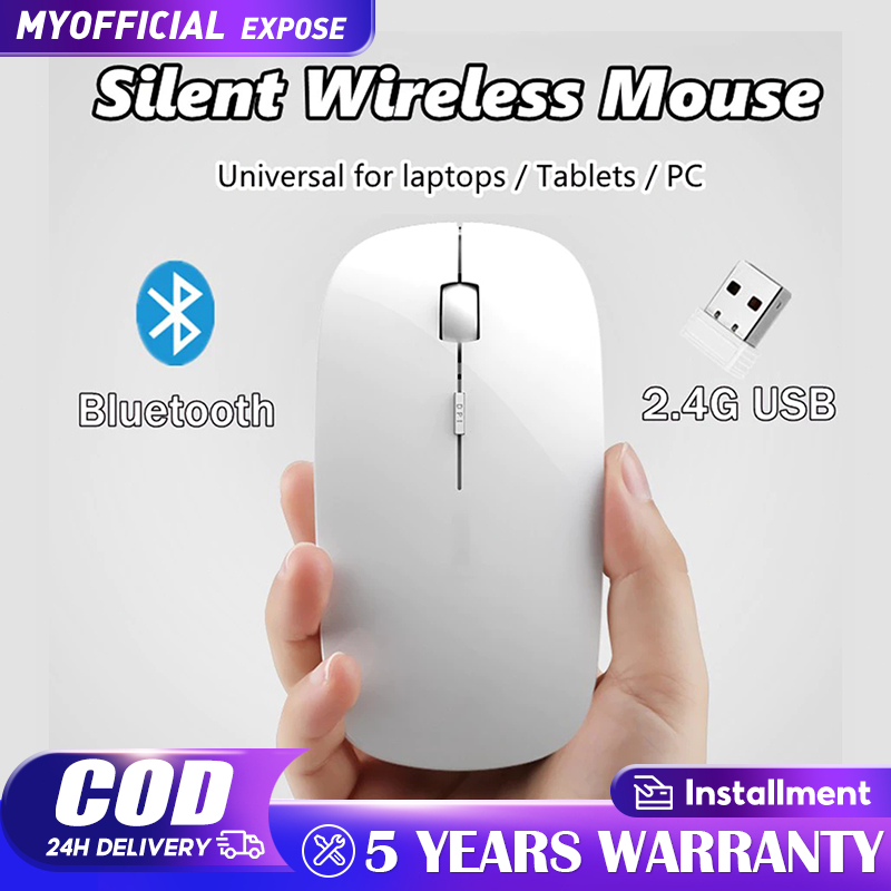 Wireless Mouse Bluetooth Mouse Silent 2.4GHz Receiver Mouse | Shopee ...