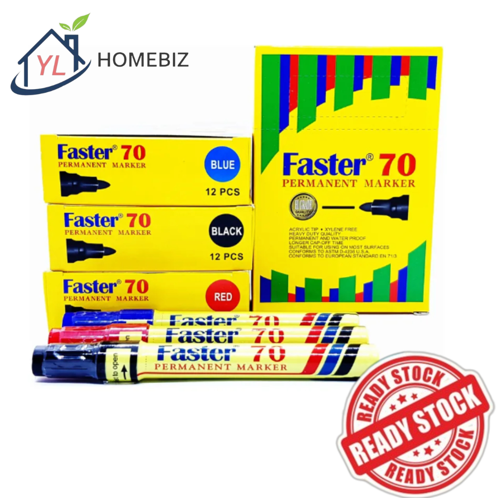FASTER 70 PERMANENT MARKER PEN ( 1 pcs ) | Shopee Malaysia