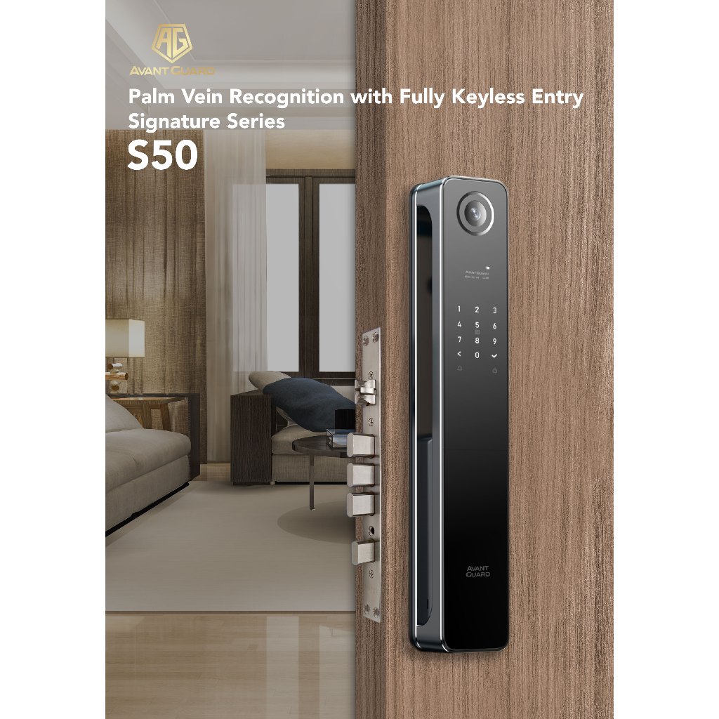 Avant Guard Smart Lock S50 Palm Vein Recognition - Real Time Monitoring ...
