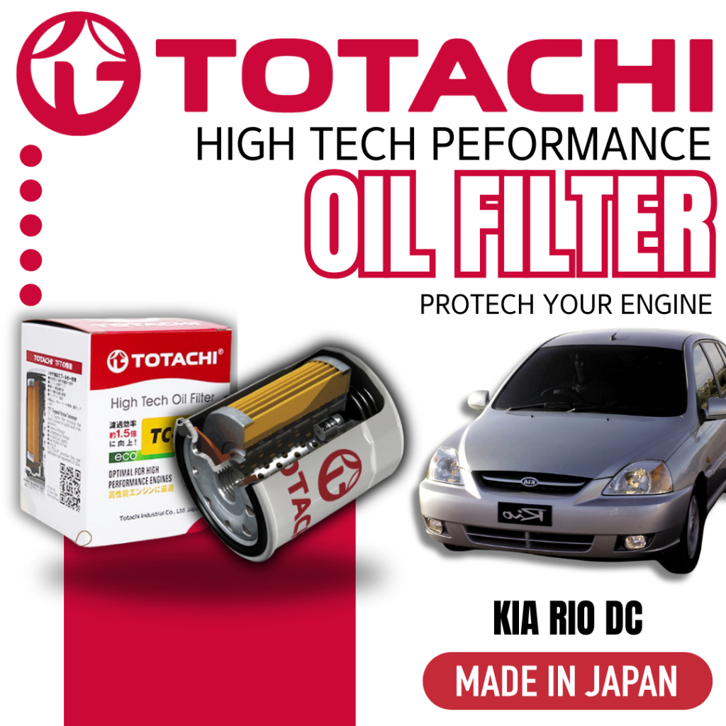 KIA RIO DC - TOTACHI OIL FILTER HIGH TECH PERFORMANCE FILER [ ORIGINAL ...