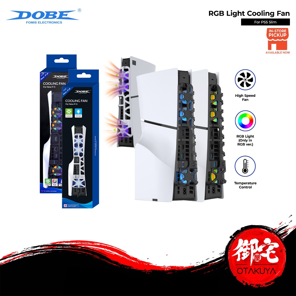 【5.5 SALE】DOBE PS5 Playstation 5 RGB Slim Cooling Fan / Single Color ...