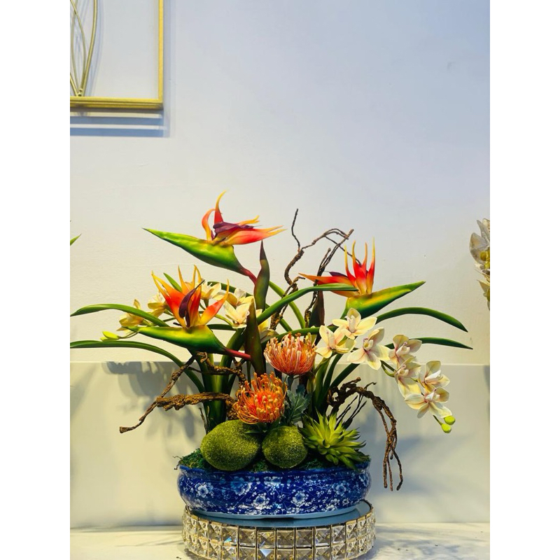 Tropical style bunga hiasan bunga siap gubah fresh look bunga bunga ...