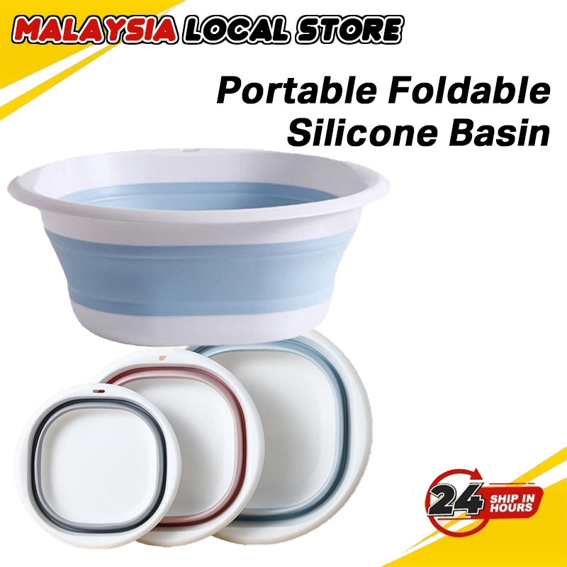 Collapsible Foldable Wash Basin Bucket Portable Household Basin Travel ...