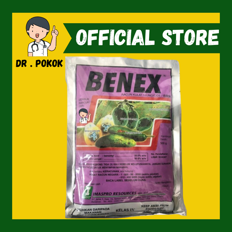 [ORIGINAL] 500G BENEX FUNGICIDE IMASPRO RACUN KULAT Benomyl 50% Karah ...