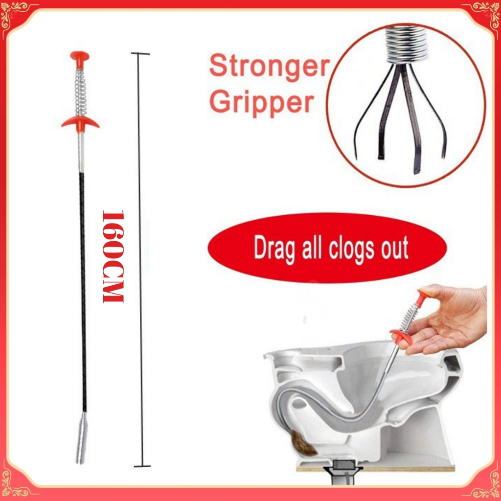 160cm Four-claw Extractor Plumbing Sewer Cleaning Fishing Tool Clip ...