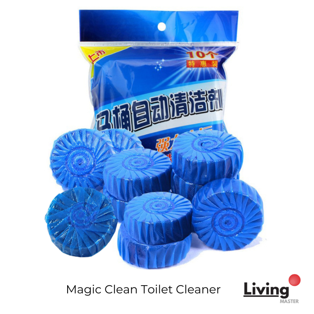 Blue Round Tablets Magic Clean Toilet Washroom Fresh Cleaner Easy to ...