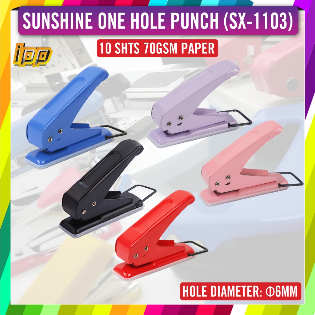 Sunshine One Hole Colour Puncher / Single Hole Puncher / Paper Puncher ...