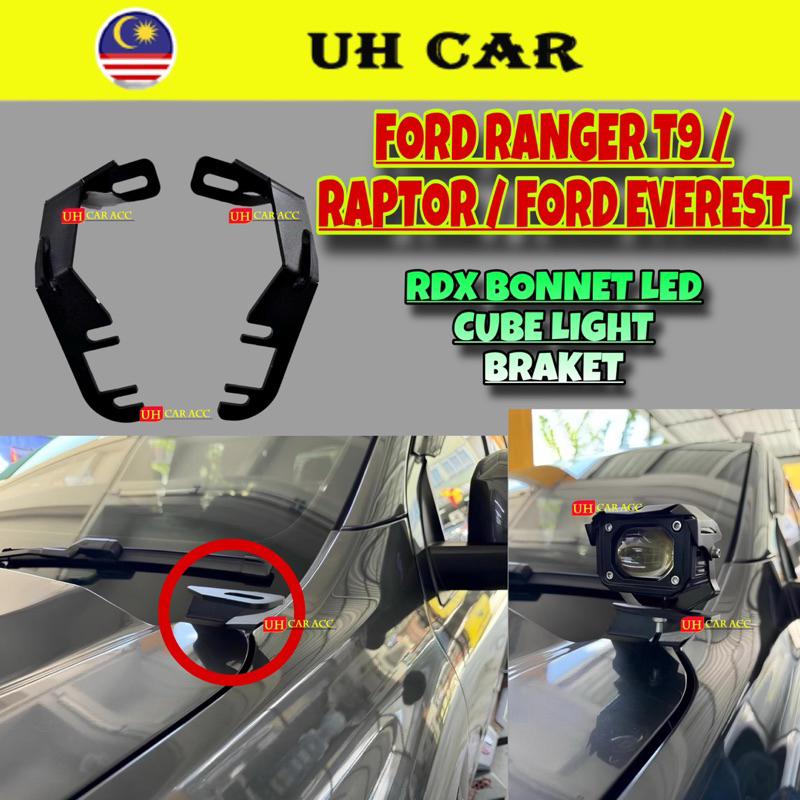 (BONNET LIGHT BRACKET) Ford Ranger T9 XL XLT Wildtrak Stormtrak Raptor ...