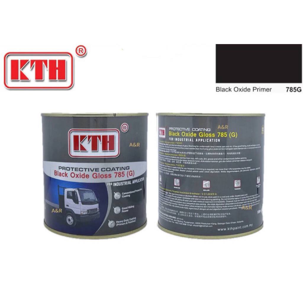1 Liter KTH Paint Black Oxide Gloss 785G Cat Bawah Lori / Cat Besi ...
