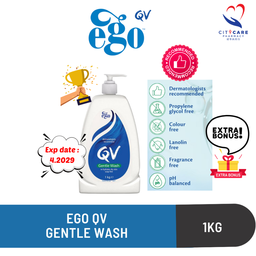 Ego QV Gentle Wash (Dry skin, soap free) 1KG | Shopee Malaysia