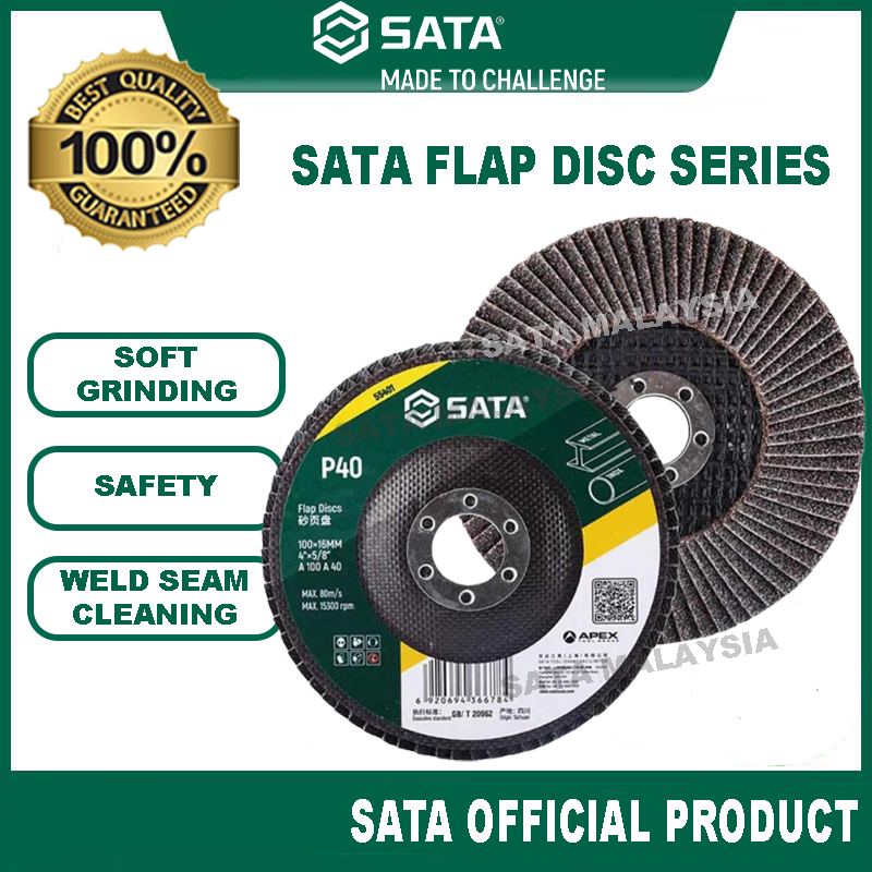 SATA 4" 100MM Flap Disc Series P40 P60 P80 P120 High Quality 7 Layer ...