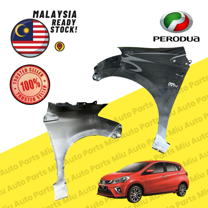 PERODUA MYVI D20N FRONT FENDER WITHOUT HOLE BLACK LH ORIGINAL | Shopee ...