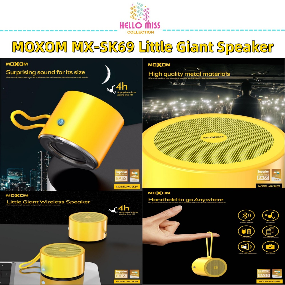 MOXOM MX-SK69 3watt Little Giant Wireless Bluetooth Portable Speaker ...